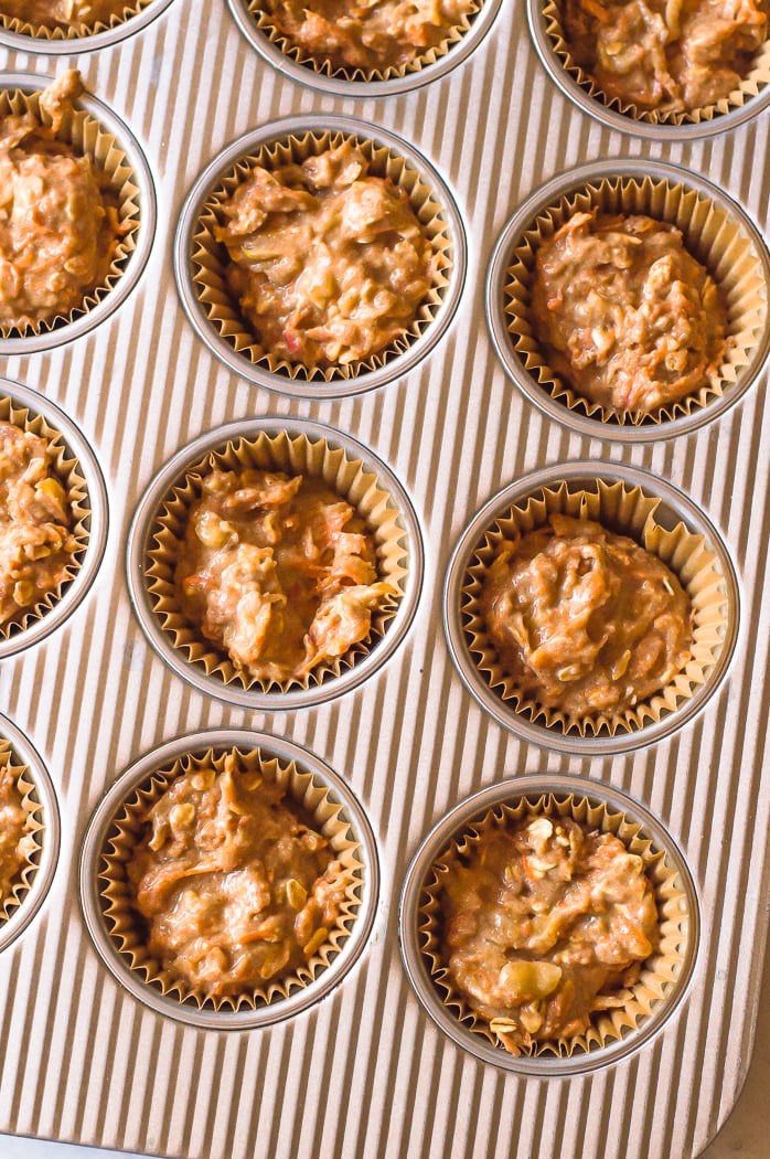 Whole Wheat ABC Muffins (apple, banana, carrot) - The Natural Nurturer