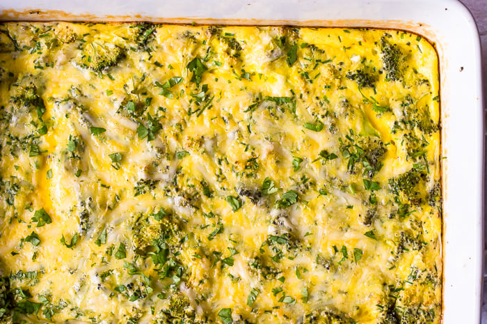 Cheesy Broccoli Egg Bake - The Natural Nurturer