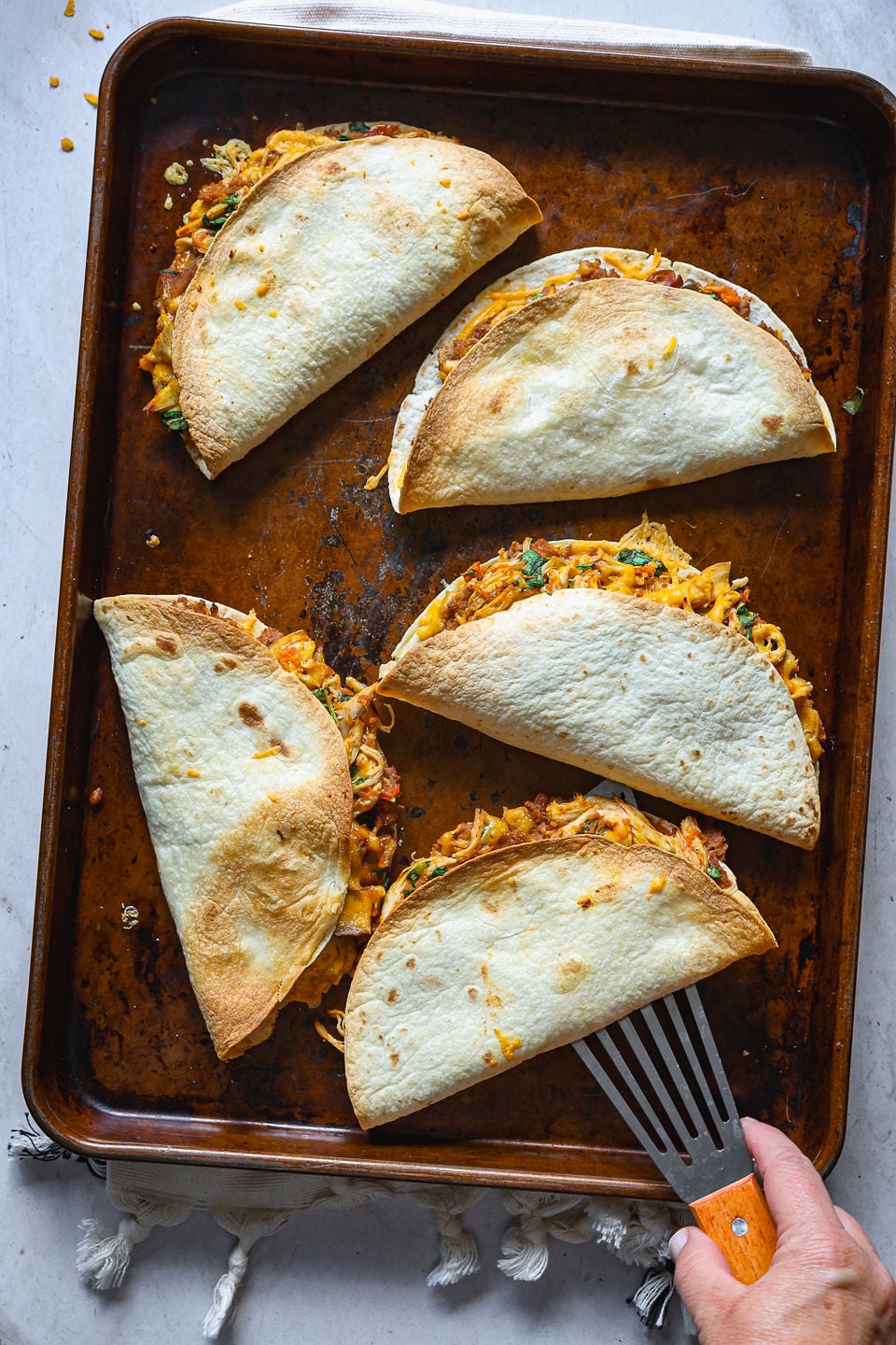 Veggie-Loaded Chicken + Bean Oven Tacos - The Natural Nurturer