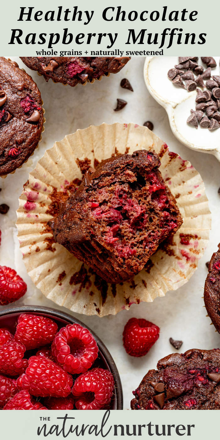 Feel-Good Chocolate Raspberry Muffins - The Natural Nurturer
