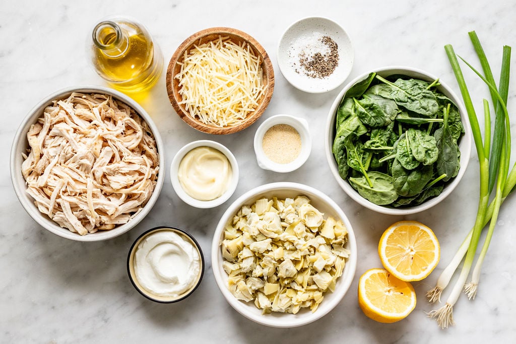 Spinach Artichoke Chicken Salad - The Natural Nurturer